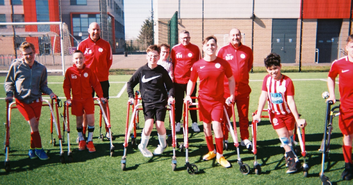 England Football & Goal Click Kick Off Disability Football Photography ...