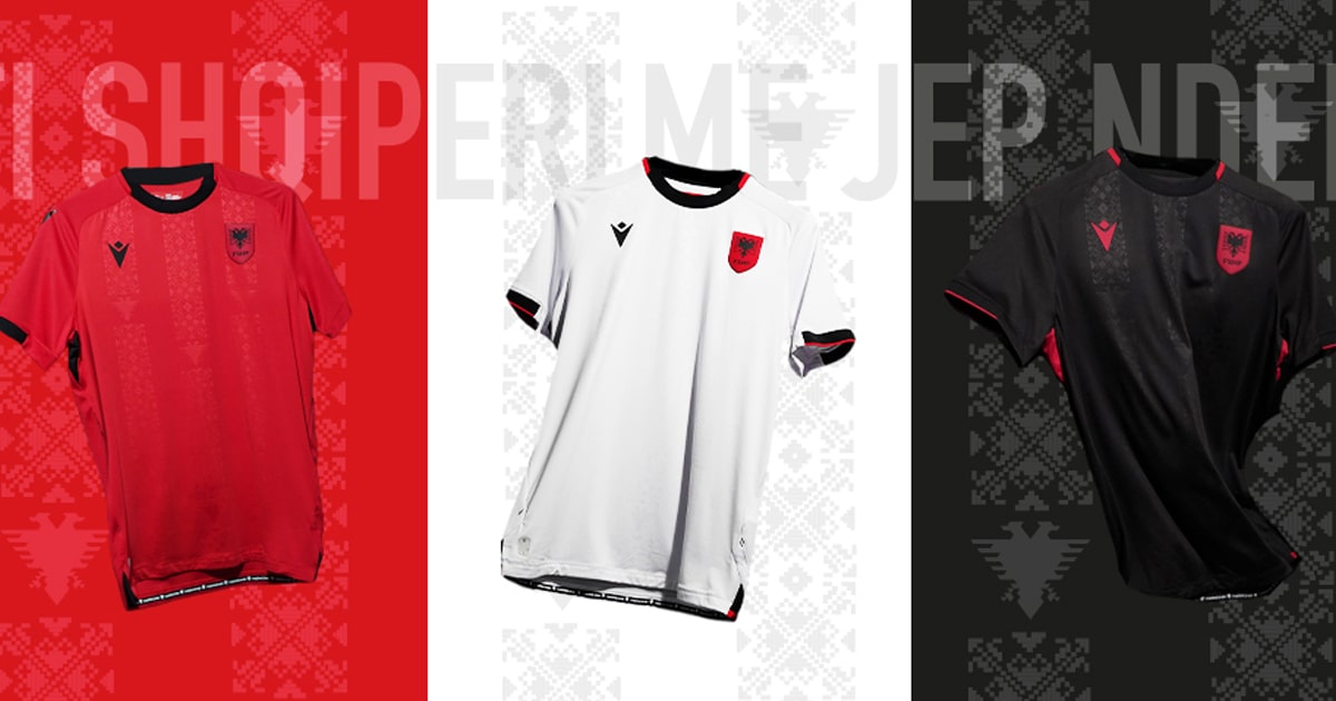 Macron Present Albania 2025 Home, Away & Third Kits - SoccerBible