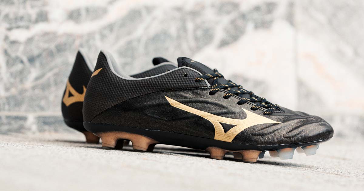 Mizuno Rebula 2 V1 MIJ "Black/Gold" - SoccerBible